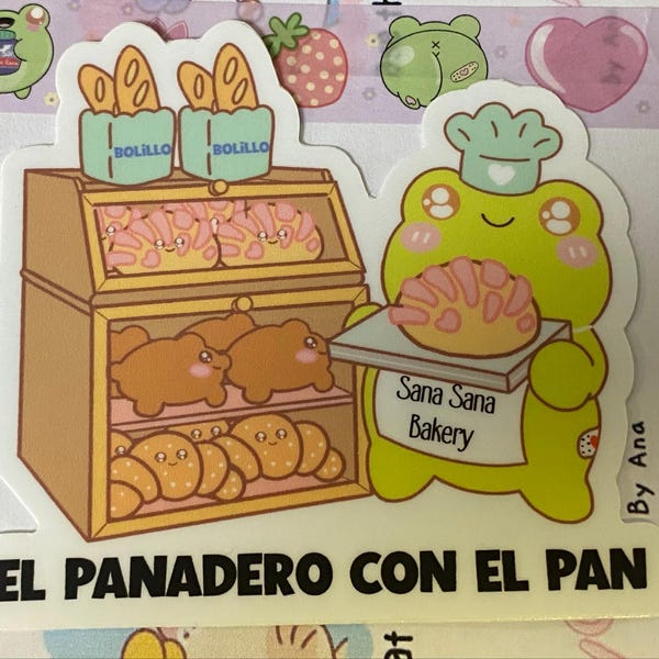 Froggy Sana Sana Colita De Rana Vinyl Sticker, Frog Stickers, Kawaii ...