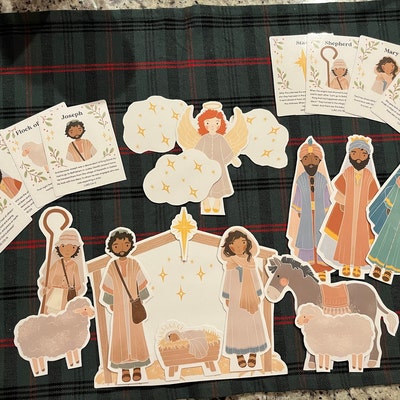 Editable Nativity Christmas Advent Scripture Cards Nativity Kids ...