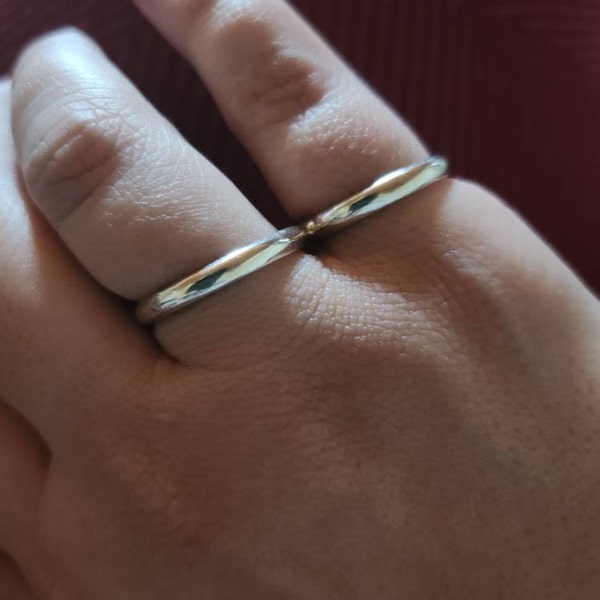 Sterling Silver Buddy Splint Ring: Handmade Finger Support - Etsy
