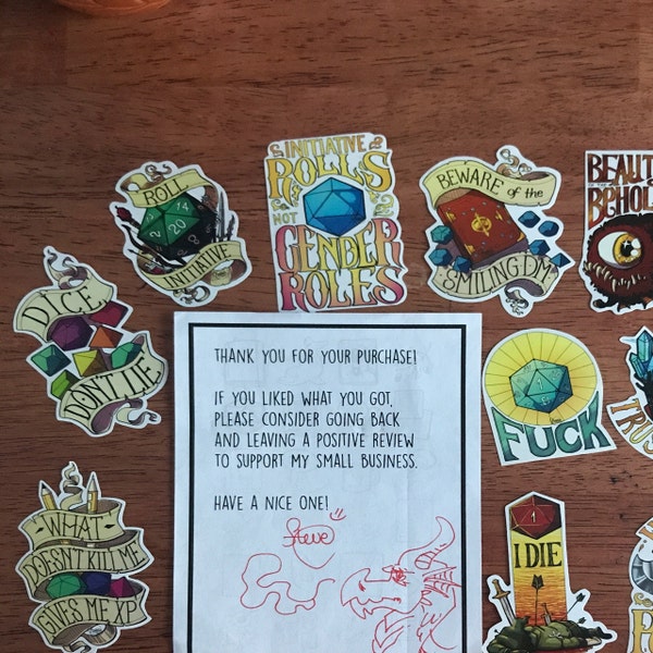 D&D Stickers - Etsy