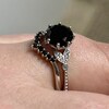 Black Engagement Ring Set Black Wedding Ring for Woman Black Diamond ...