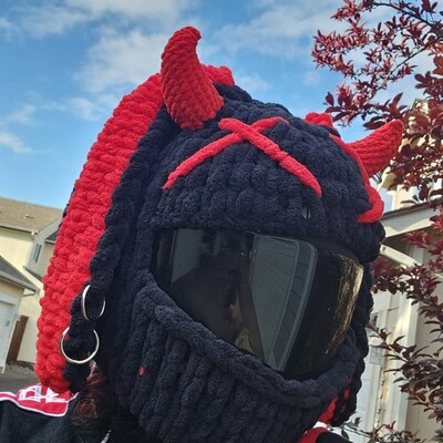 Motorcycle Balaclava Mask, Handmade Helmet Protector, Helmet Covering ...