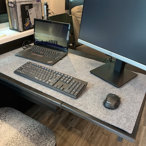 Felt Desk Pad, Custom Felt Desk Mat, Office Desk Accessories, Large ...