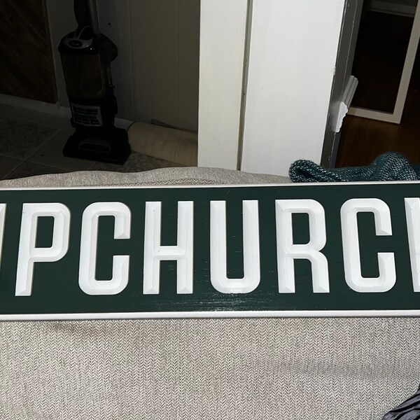 CUSTOM 2 Line CNC Carved Routed Sign Two Lines Simple Layout. - Etsy