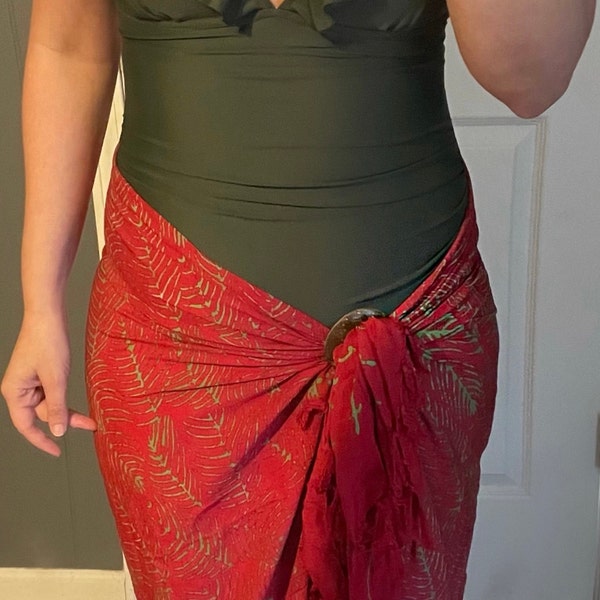 Black Sarong | Gold Sarong | Floral Sarong | Handmade Sarong | Beach ...