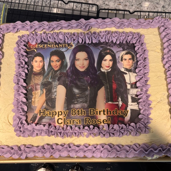 Descendants Edible Cake Topper 1/4 Sheet Personalized - Etsy