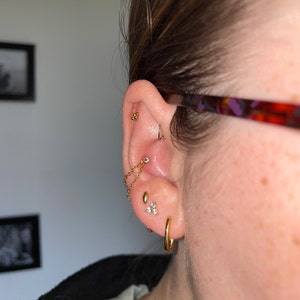 Vertical Labret Piercing Chain Piercing Chain Lip Piercing - Etsy UK