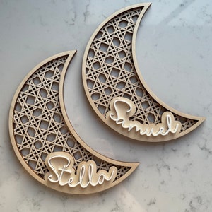 Rattan Nursery Letter Decor Rattan Wicker Letters Wooden - Etsy