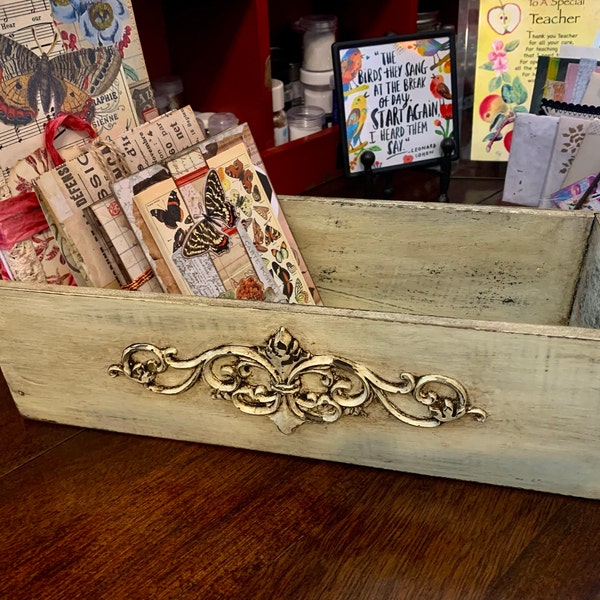 Shabby Chic Vintage Magazine Rack Handpainted, Multi Purpose Storage ...