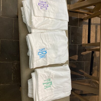 Monogrammed Terry Spa Wrap-bridesmaid Gift-graduation Gift-bachelorette ...