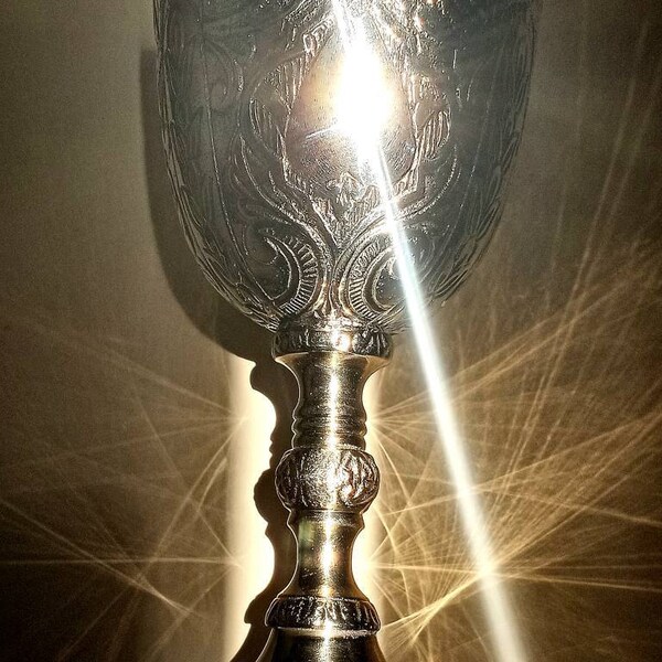 Handmade Brass Goblet for Communion Gold Chalice Cup Arthur King ...