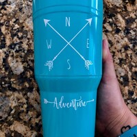 Adventure Arrow Vinyl Decal Adventure Awaits, Water Bottle Decal ...