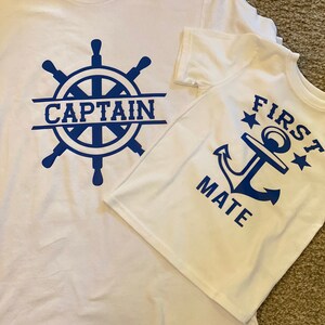 Captain and First Mate Matching SVG, Family or Couple Matching Cut File ...