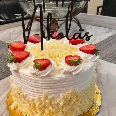 Personalized Cake Topper Custom Cake Topper Engraved Clear - Etsy