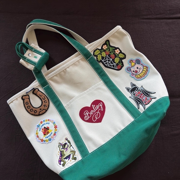 Custom Cursive Script Heart Patch - Embroidered Chainstitch Patch - Etsy