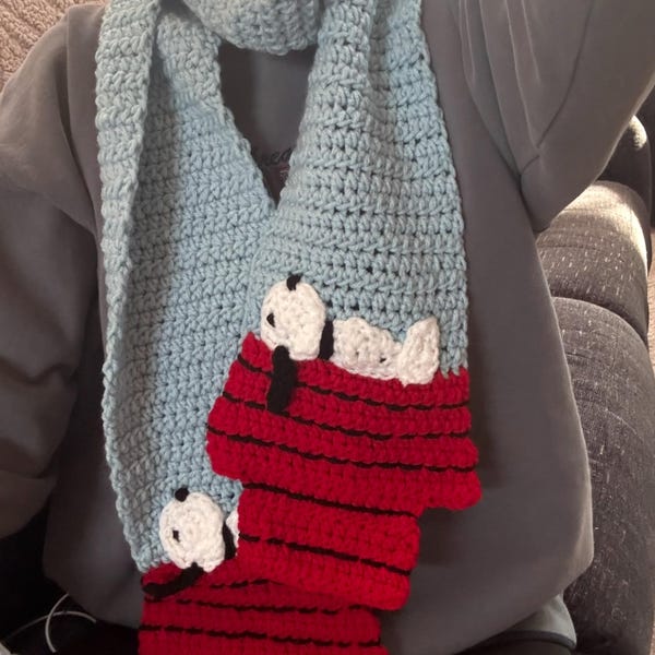 Snoopy Scarf - Etsy