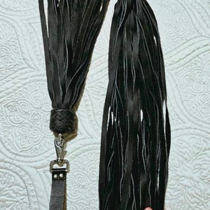 MIGHTY MINI Black Leather Lightweight Short Flogger 72 Tails - Etsy