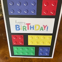 Birthday Card for Boy, Birthday Card for Son, Building Block Card ...