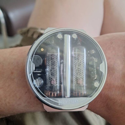 Nixie Tube Wrist Watch Wristwatch Clock Tubes IV-16 Futuristic Numitron ...