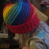 Rainbow Bobble Hat - Etsy UK