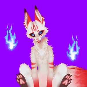 Premade Kitsune Vtuber Model live2d, for Commercial Use - Etsy