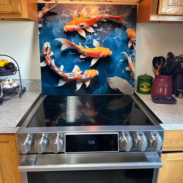 Tempered Glass Backsplash Tropical Backsplash Tiles-ocean Waves ...