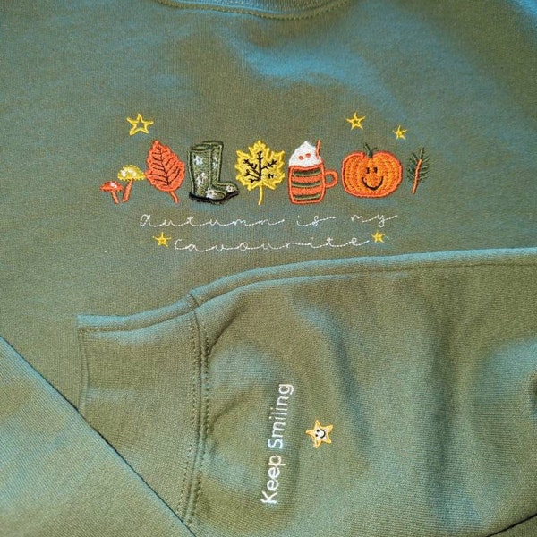 Keep Smiling, You Got This Heart - Embroidered Sweatshirt- Super Cute ...