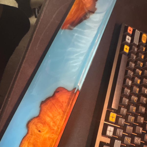 Colorful Resin and Wood Wrist Rest| Mechanical Keyboard Wrist Rests ...