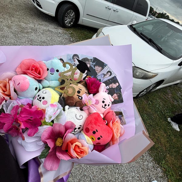 KPOP Bts Plush Flower Bouquet - Etsy