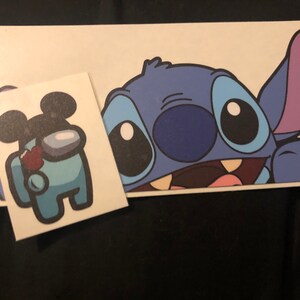 Stitch Peeking Inspired Car Laptop Vinyl Decal - Etsy