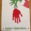 DIY Christmas Card, Kids Fingerprint Craft, Printable Christmas Card ...