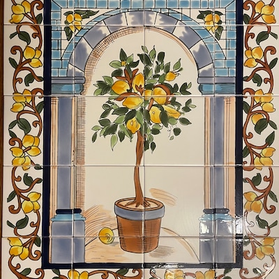 Ceramic Tile Art Mosaic Wall Mural Arabesque Antique Floral BACKSPLAH ...