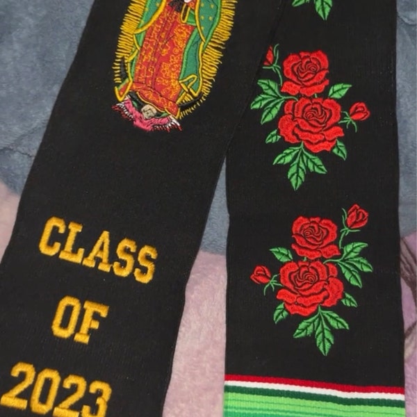 Floral Embroidered Sarape Mexican Graduation Stole.graduation Stash ...
