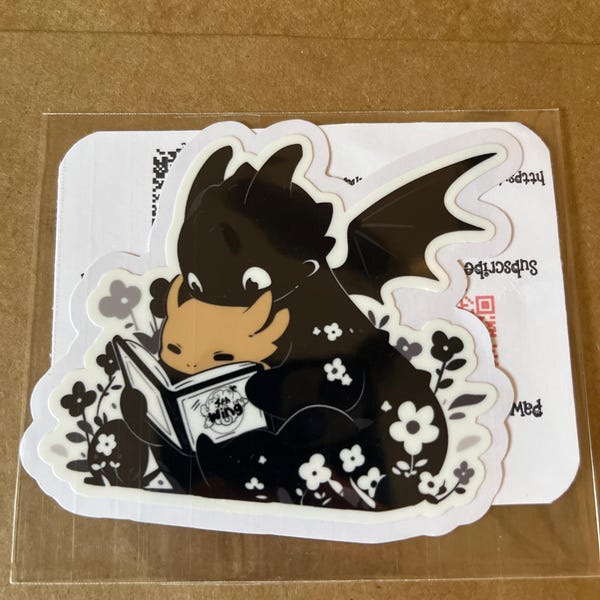 Cute Abraxos Wyvern Throne of Glass Sticker | Smell the Flowers - Etsy