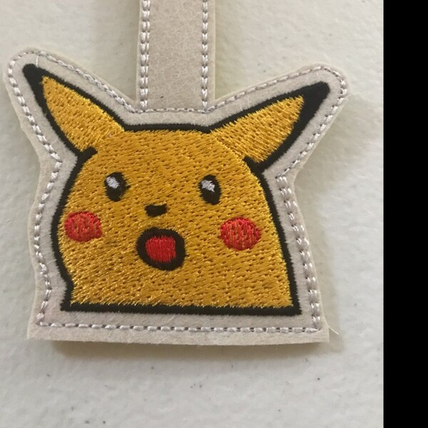DIGITAL: Pikachu Meme Snap Tab - Embroidery Design for Machine ...