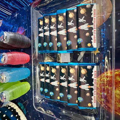 Outer Space Birthday Planets Rocket Ship Astronaut Galaxy Blast off ...