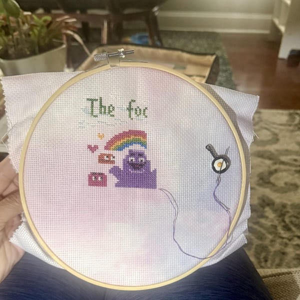 Grimace Cross Stitch Pattern PDF - the Fool - Fast Food Friends 90s ...