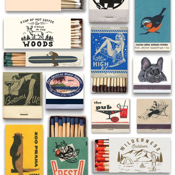 CUSTOM MATCHBOOK ART | Personalized Digital Matchbox Wall Art Gift ...