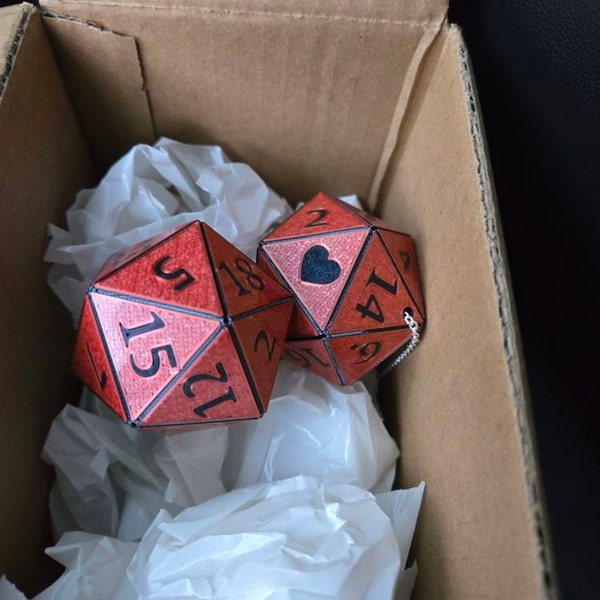 D20 Ornament 2 Purple/blue and Gold Holographic Hanging Dnd Charm ...