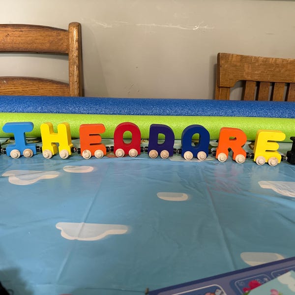 Build Your Own Train With Noahs Ark Animals. Personalized Wooden ...