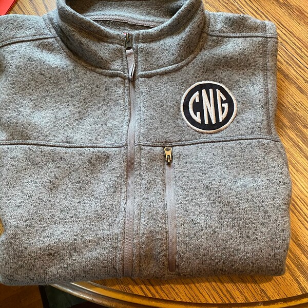 Custom Personalized Embroidered Circle Monogram Initial Name Patch - 3 ...