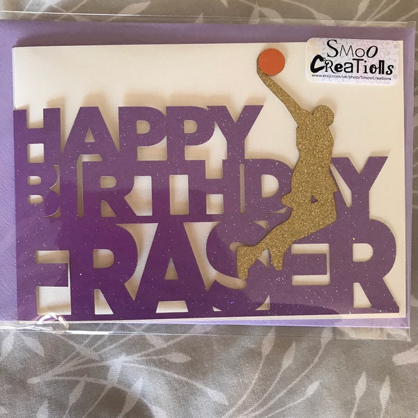Personalised Basketball Birthday Card - Etsy