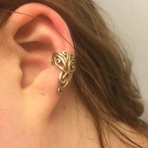 Ear Cuff Bronze Swirl Ear Cuff Arabesque Ear Cuff Celtic Jewelry Non ...