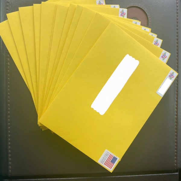 Japanese Envelopes, Mini Envelopes, Gold Foil Envelopes, Set of 6 ...