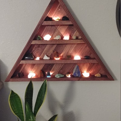 Lighted Triangle Display Shelf - Etsy