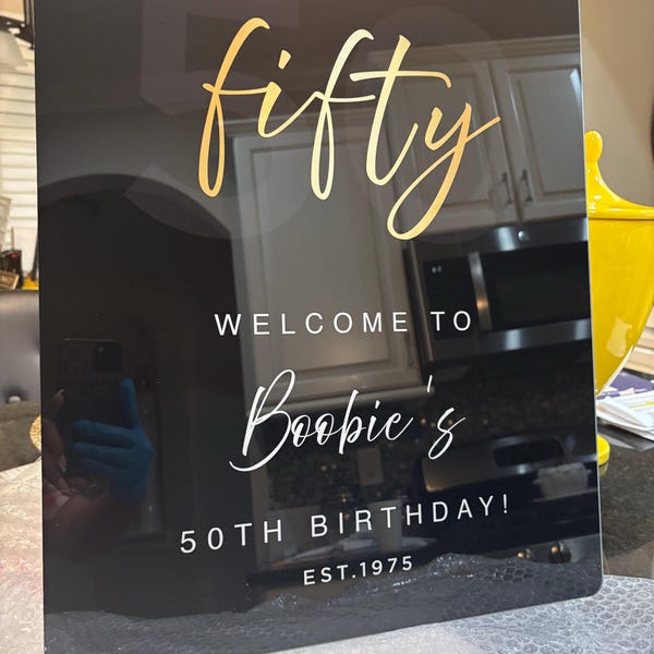 Acrylic Birthday Sign | Personalized Birthday Sign | Welcome Birthday ...