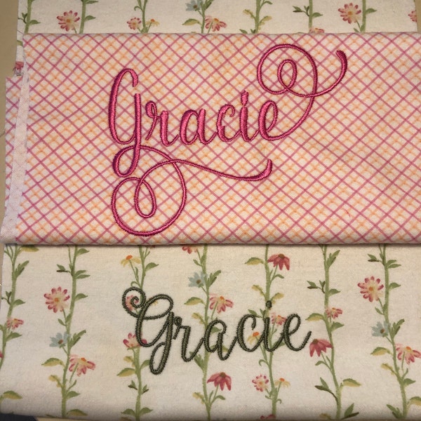 Script Embroidery Font Bundle #1 - 10 Embroidery Fonts - Formats ...