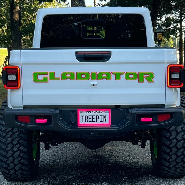 Jeep "gladiator" Acrylic Two Color Tailgate Emblem - Etsy