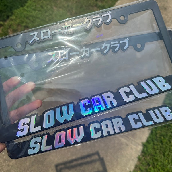 Slow Car Club Holographic Sticker - Etsy