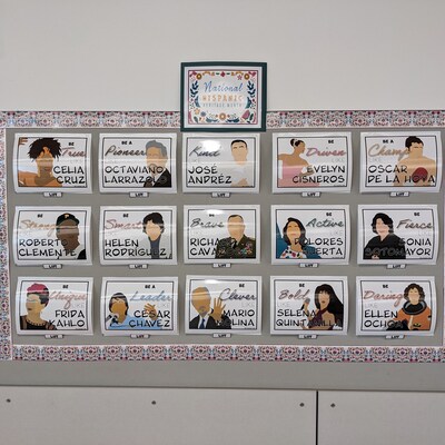 Hispanic Heritage Month Bulletin Board Interactive Social & - Etsy
